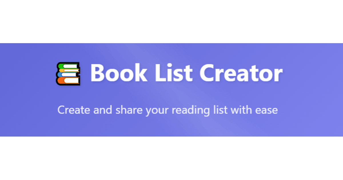 Free Online Booklist - Create & Share Reading Lists Easily